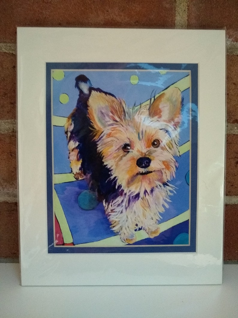 Vintage Double Matted Print Terrier Westie Yorkshire Dog - Etsy
