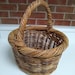 Large Vintage French Wicker Basket With Handle, Farmhouse Style Large ...
