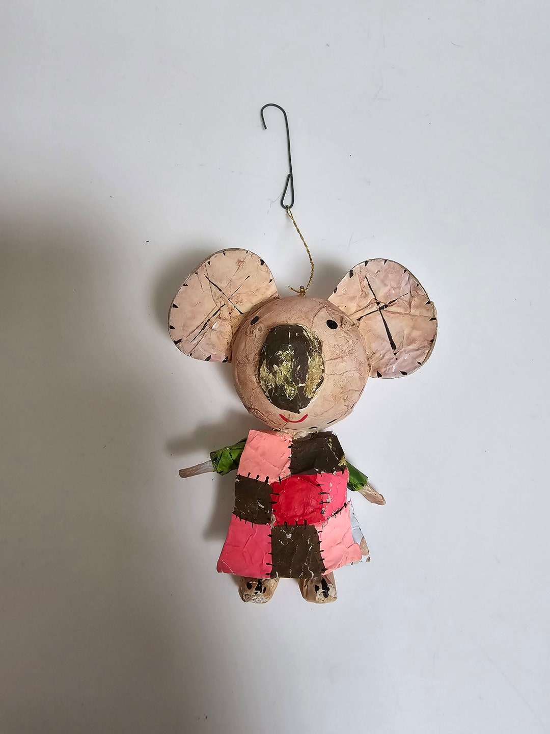 Vintage Handmade Paper Mache Koala Bear Ornament, Papier Mache Bear ...