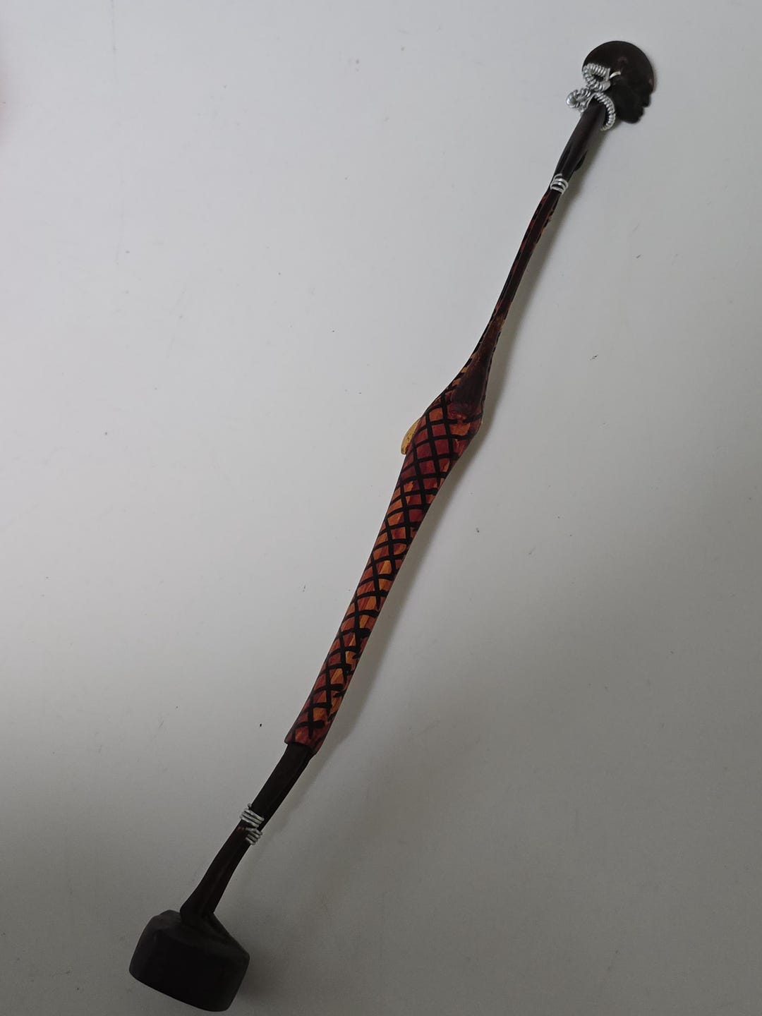 African Carved Stick Figure, Maasai Slender Tall Wood Figurine, Kenyan ...