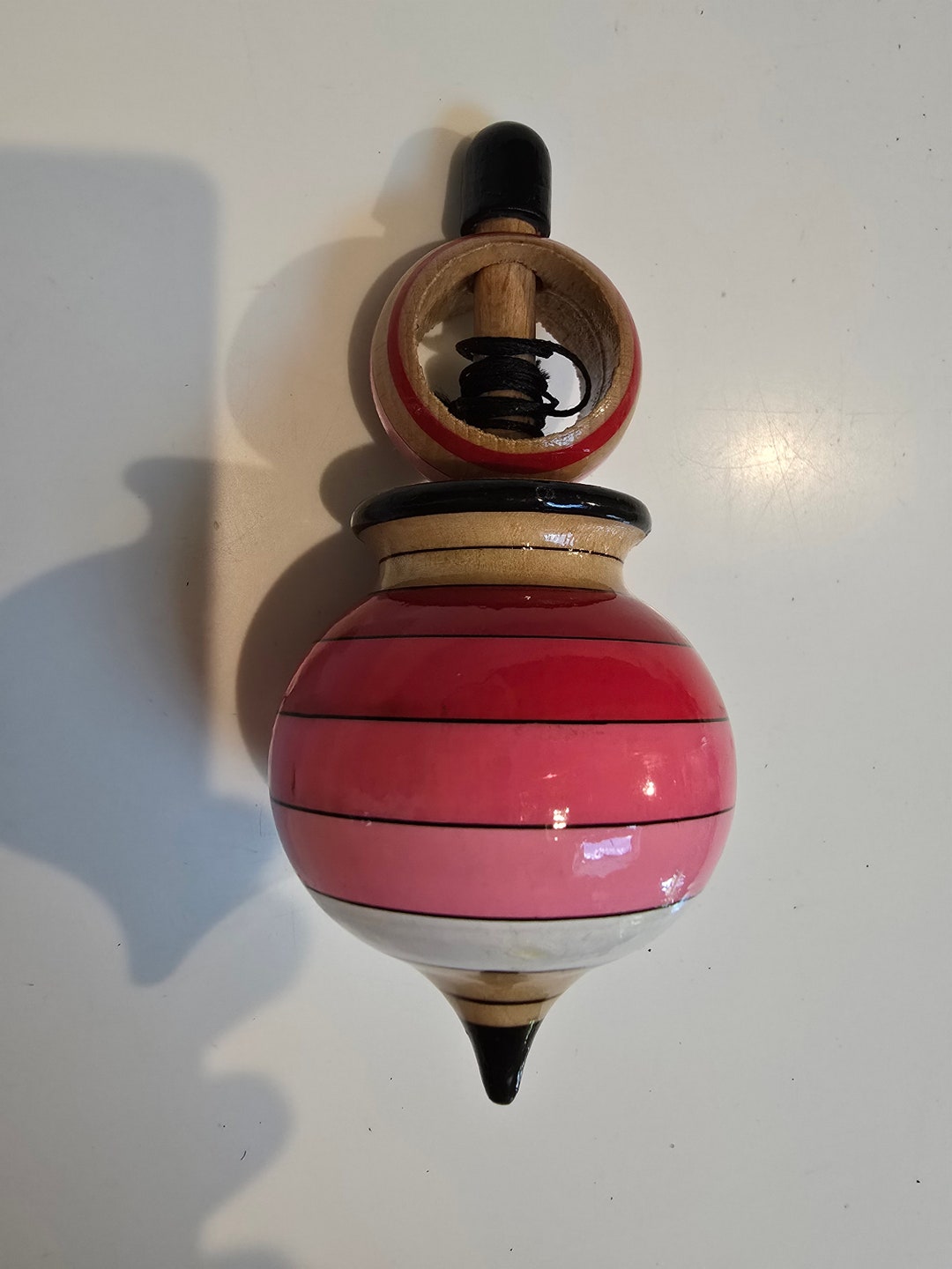 Vintage Wood Spinning Top, Ring Top Spinning Top for Experienced ...