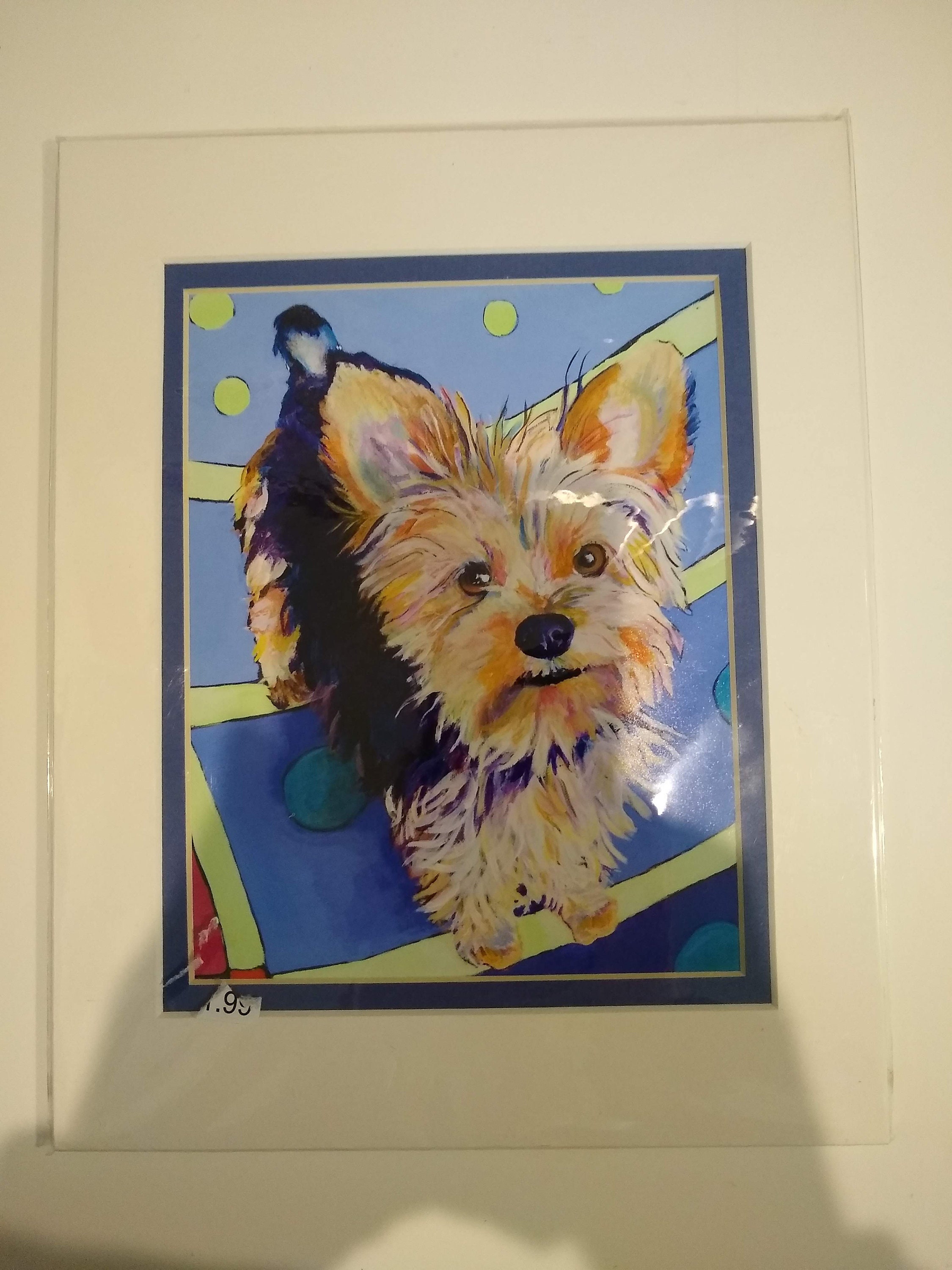 Vintage Double Matted Print Terrier Westie Yorkshire Dog | Etsy