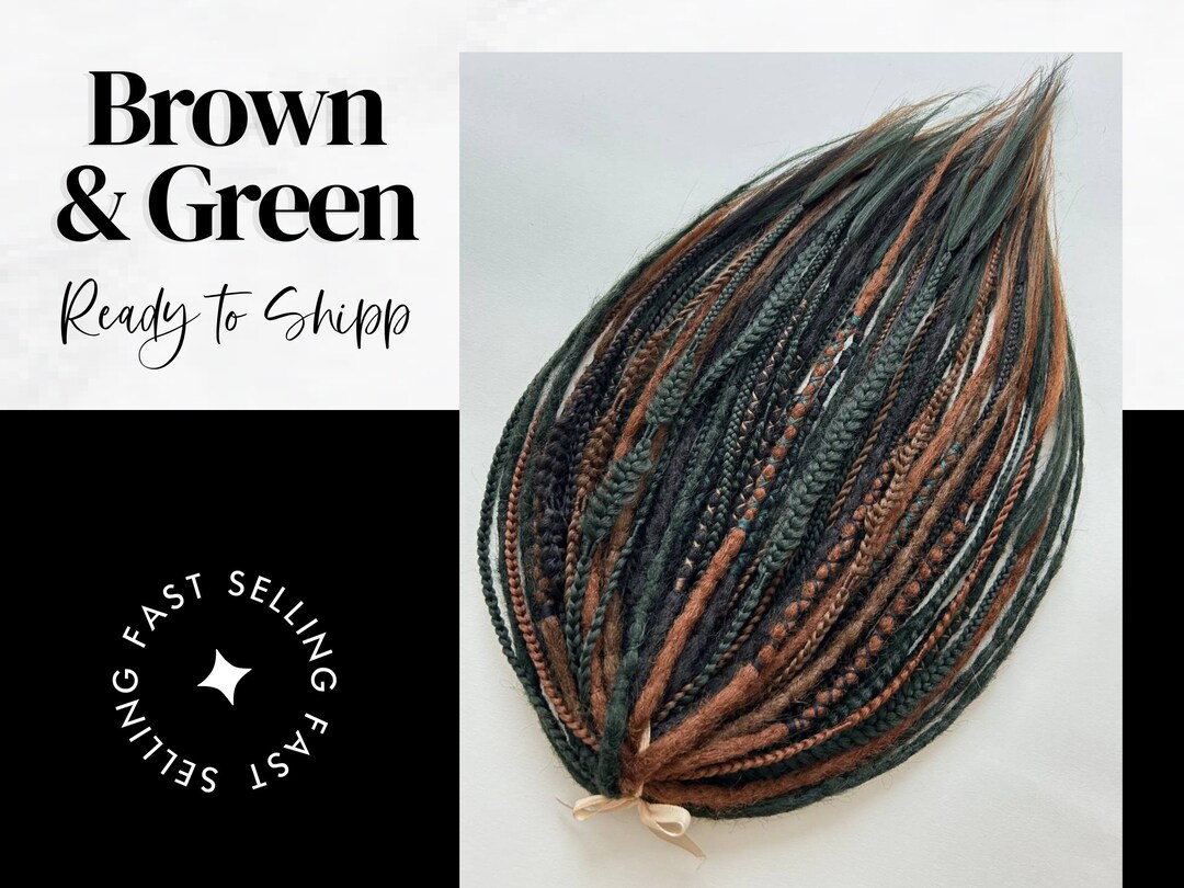 Double Ended Dreads Extension, Natural Looking Dreadlocks, Brown and ...