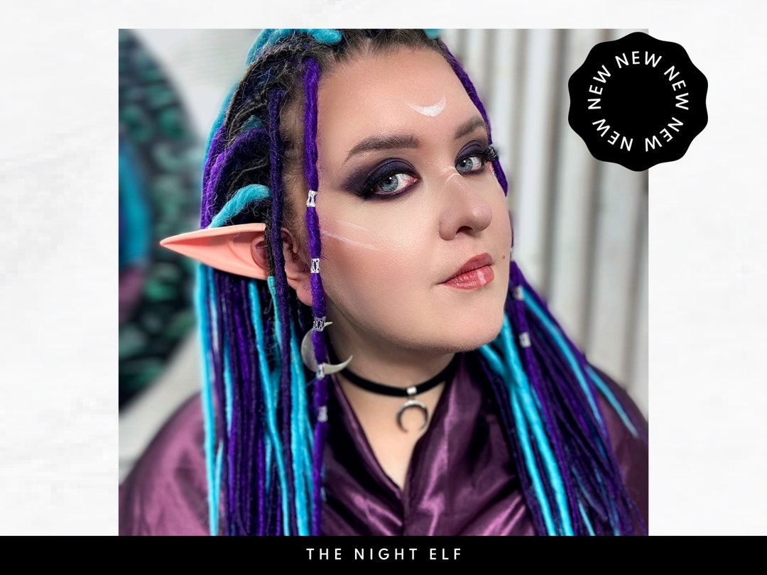 Double Ended Dreads Extension, Natural Looking Dreadlocks, Synthetic Hair Extensions / Night Elf ...