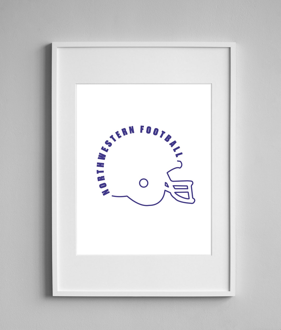 Northwestern Football Printable Poster - Etsy