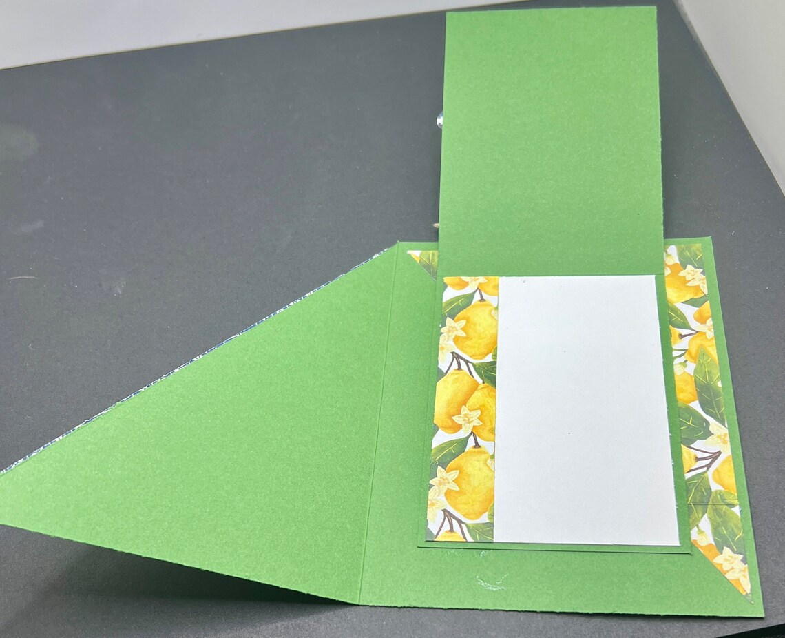 Lemon Fun Fold Card With the Greeting just Checking In. Blank Mini Card ...