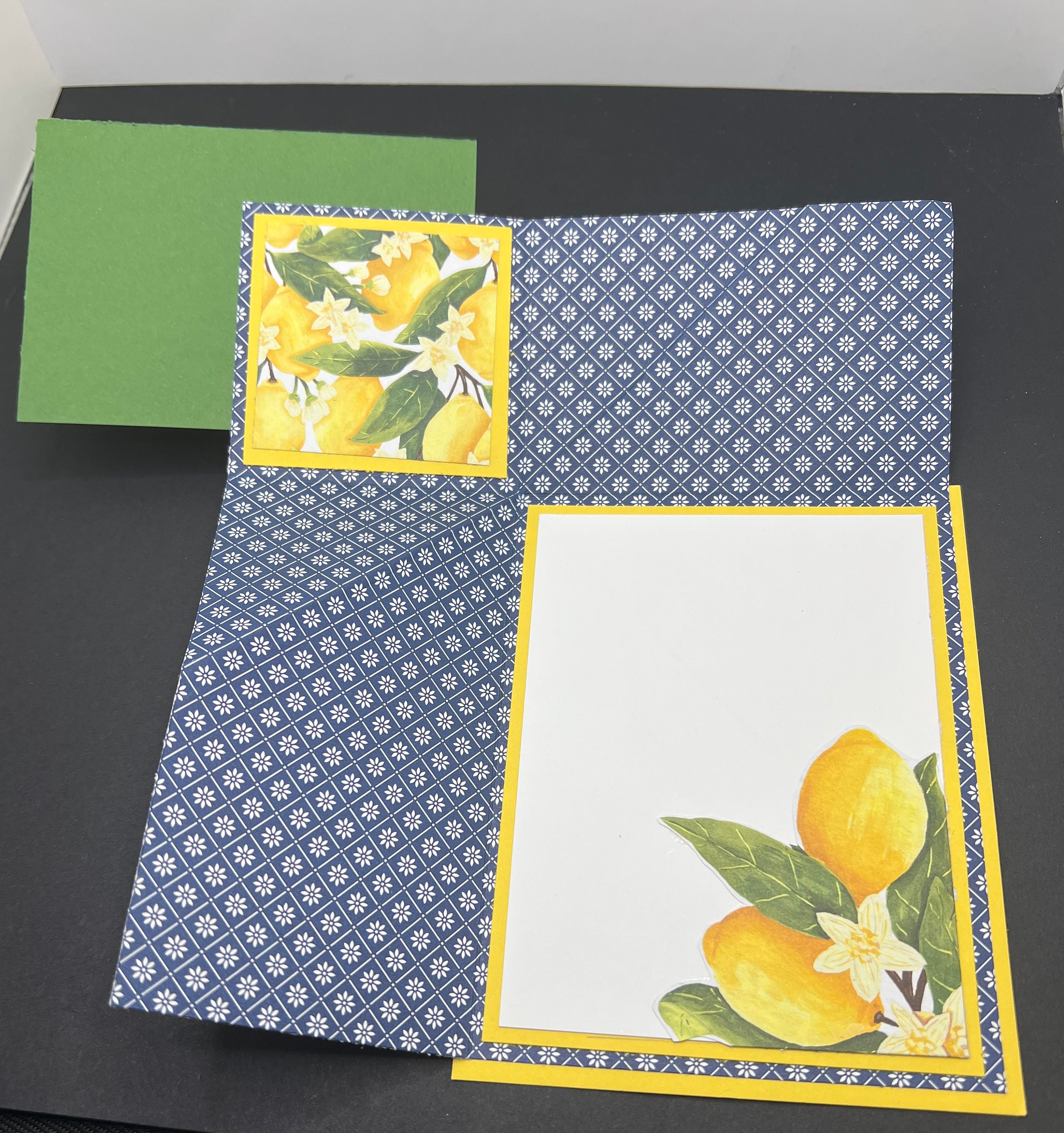 Stampin' Up-lemon Fun Fold Card With the Greeting "you're the Best Kind ...