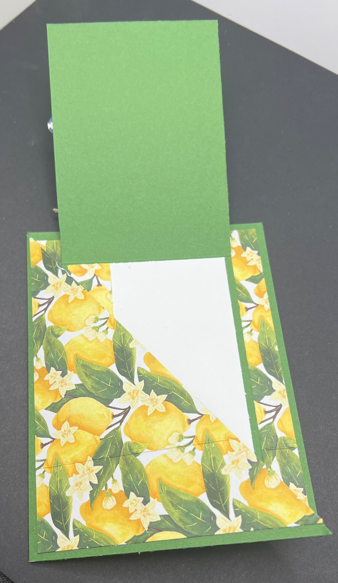 Lemon Fun Fold Card With the Greeting just Checking In. Blank Mini Card ...