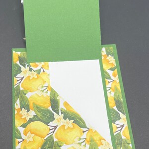 Lemon Fun Fold Card With the Greeting "just Checking In". Blank Mini ...