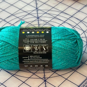 Reflective Safety Green Yarn - Lion Brand Basic Stitch Reflective ...