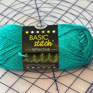 Reflective Safety Green Yarn - Lion Brand Basic Stitch Reflective ...