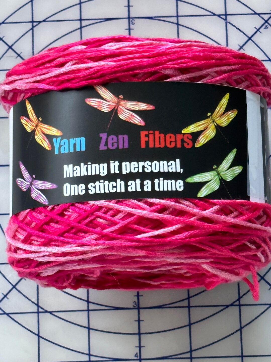 Variegated Red & Pink Acrylic Yarn Cake - 500 Yard DK Weight - Etsy