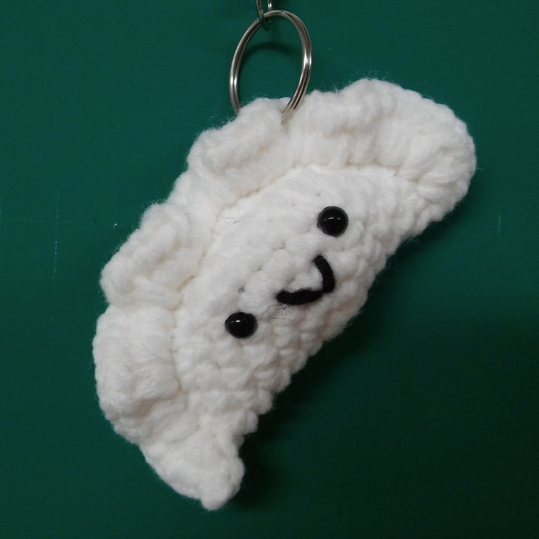 Kawaii Crocheted Dumpling/gyoza/pierogi Keychain Hanger - Etsy
