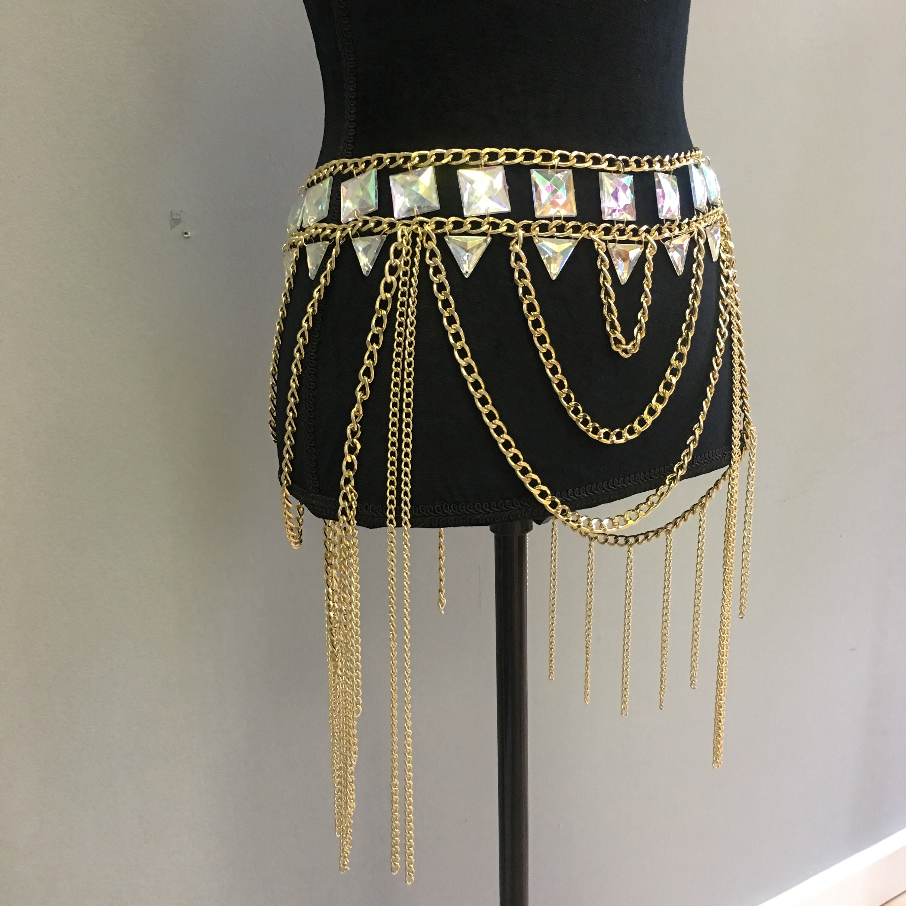 Elsa Chain Skirt Rave Bottom Festival Outfit. Available in | Etsy