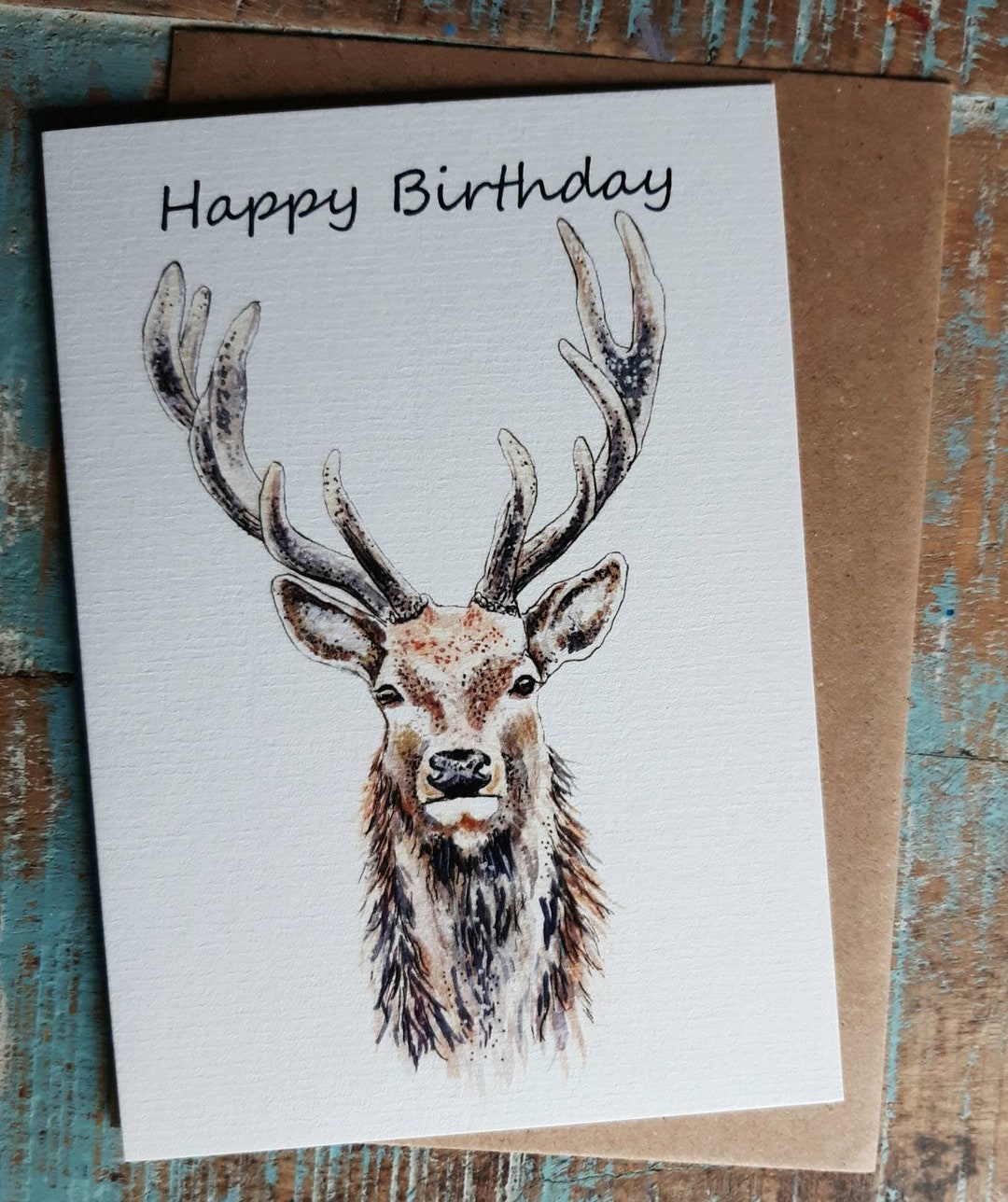 Happy Birthday STAG Greetings Card HIGHLAND STAG Nature Wildlife - Etsy