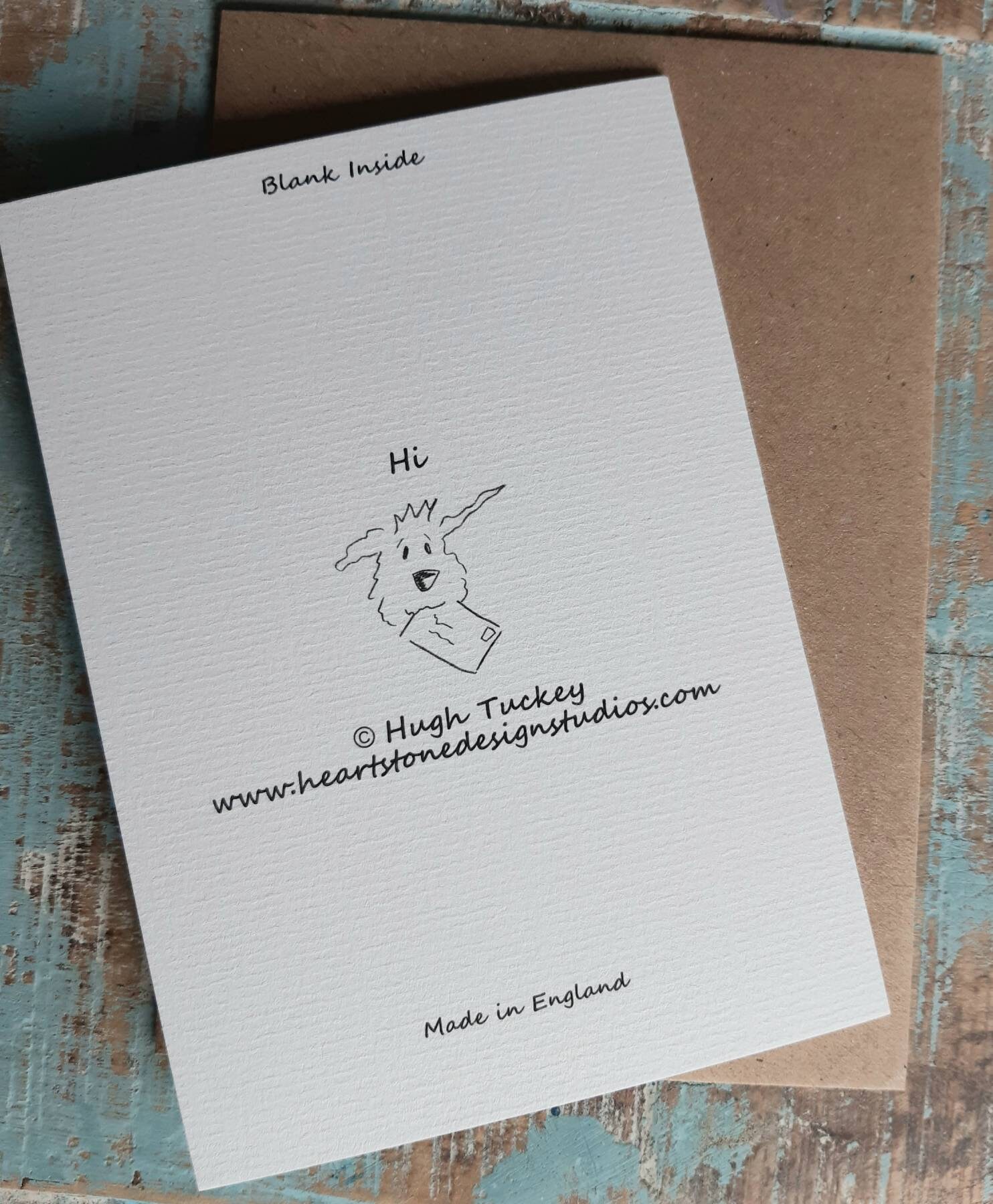 HI !- Greetings Card-animal Card- -dog -funny -hello - Etsy UK