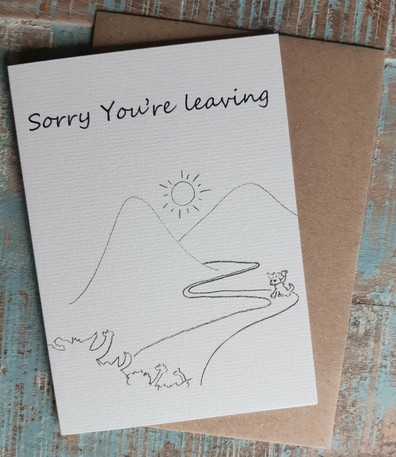 LEAVING CARD GOODBYE Dog Greetings Card-animal Card-funny sorry You're ...