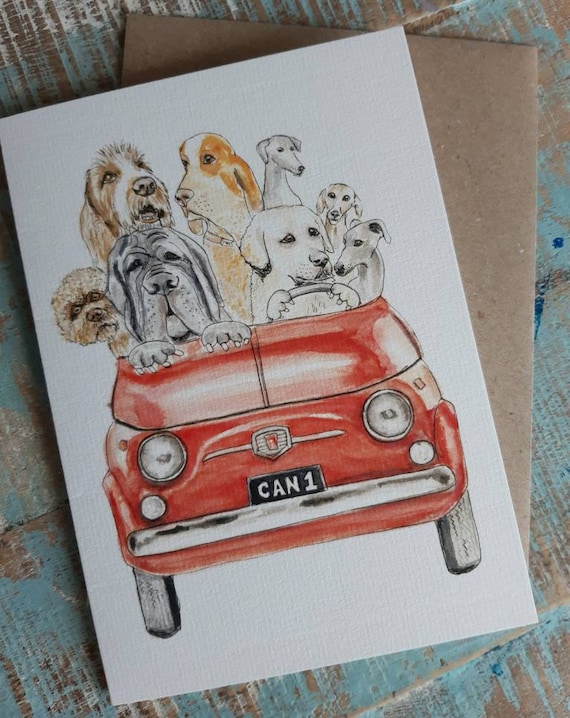 MOTORMUTTS FIAT 500 Dogs Lagotto Romagnolo spinone italian | Etsy