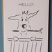 HELLO DOG STICK Greetings Card-animal Card dog funny hello - Etsy