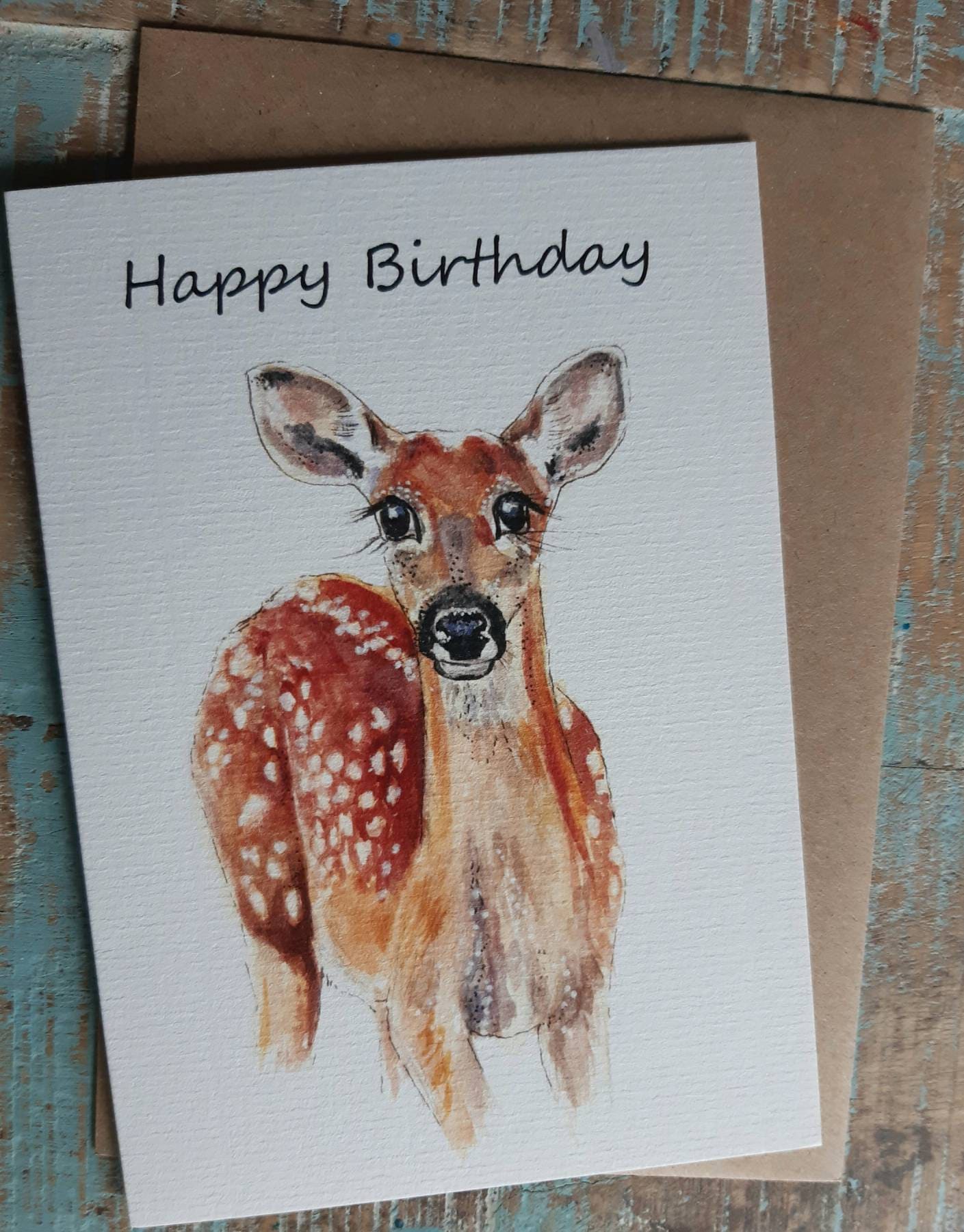 Happy Birthday DEER Greetings Card Wildlife Nature BAMBI - Etsy