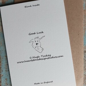 GOOD LUCK CARD Dog Greetings Card-animal Card-funny-good Luck Lucky ...