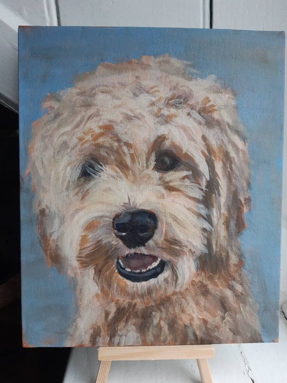 Cockapoo .artists Original Acrylic Painting Unique Gift | Etsy