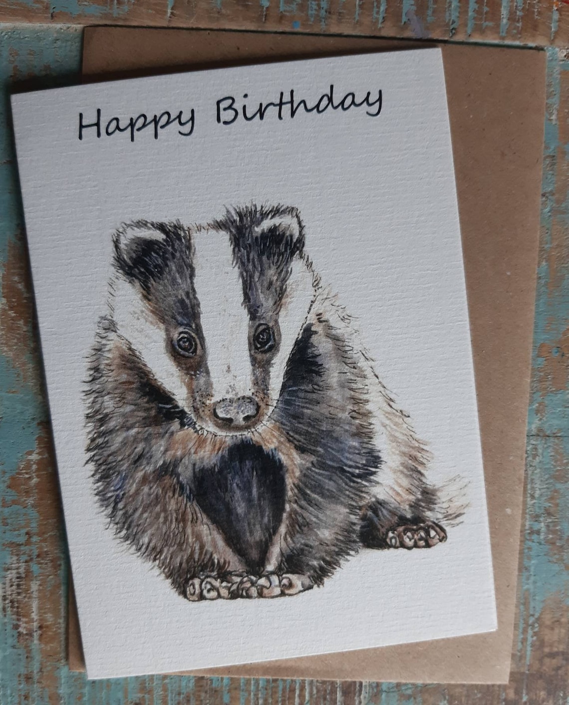 Happy Birthday BADGER Greetings Card BROCK Nature WILDLIFE - Etsy