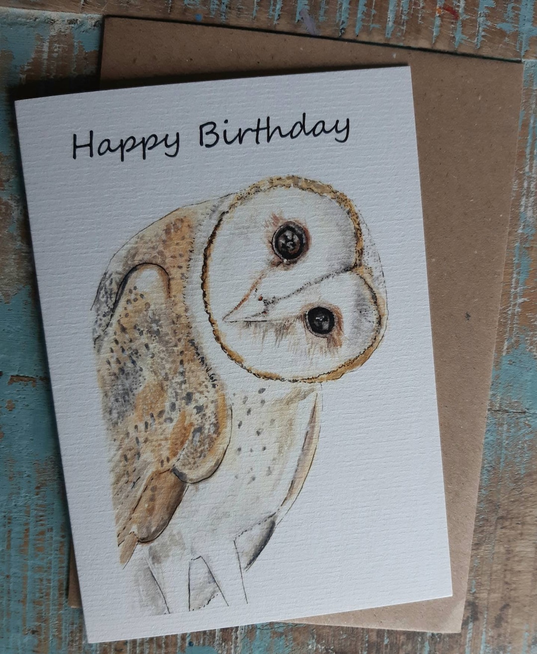 Happy Birthday OWL Greetings Card BARN OWL Nature Wildlife - Etsy