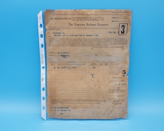 Shipping Bill of Ladings 1929 the Virginia Railway Company - Etsy