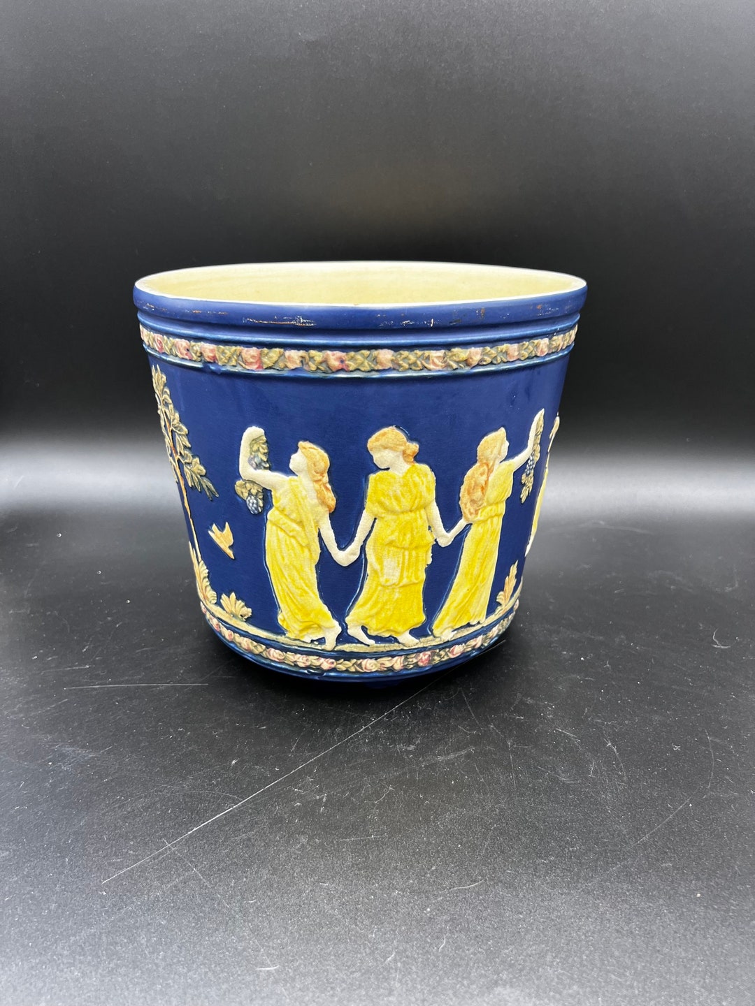 Weller Blue Ware Jardinière - Etsy