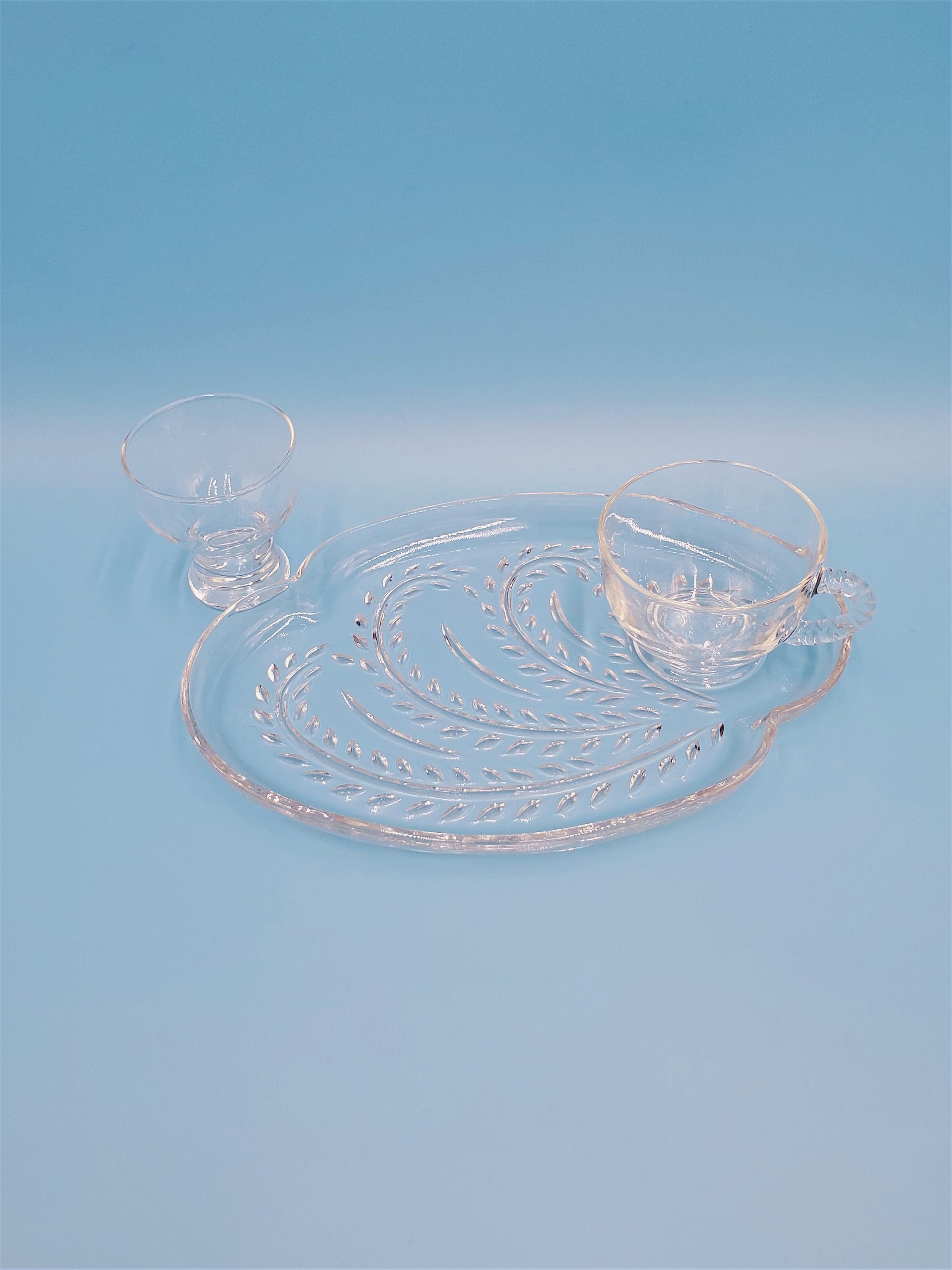 Federal Glass Company Snack Master Set Vintage Snack Set - Etsy