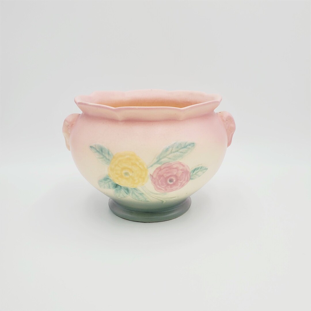 Hull Pottery Jardiniere; Hull Open Rose Pattern; Hull USA; Hull 114 - 8 ...