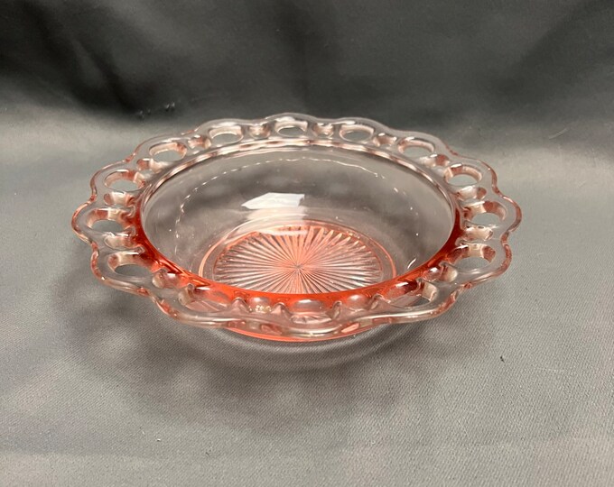 Anchor Hocking Old Colony Open Lace Pink Depression Glass Bowl - Etsy