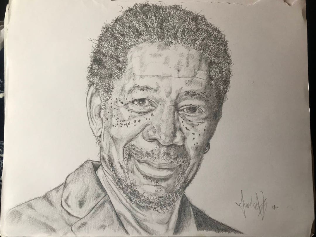 Morgan Freeman Portrait - Etsy