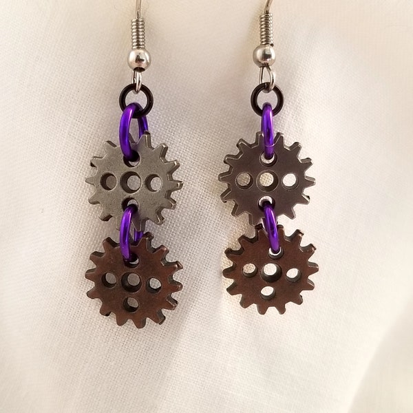 Gear Earrings - Etsy
