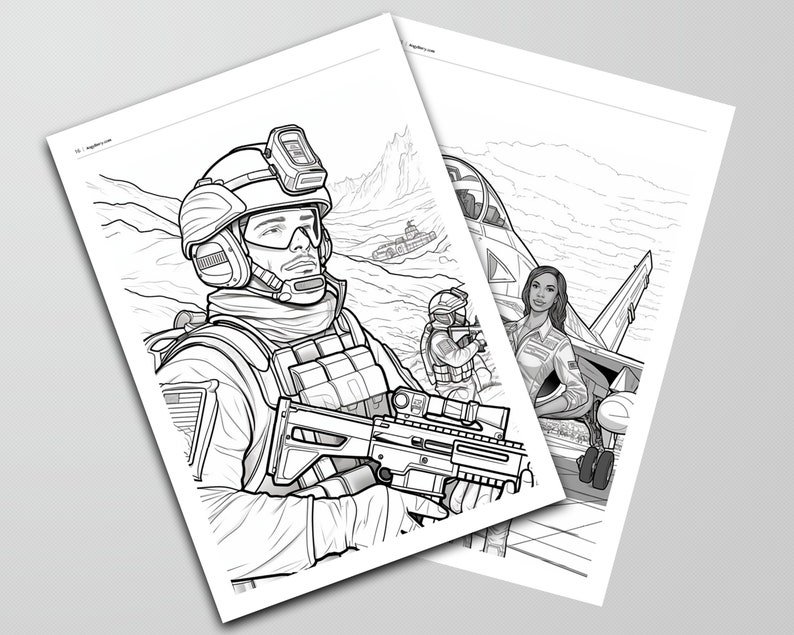 Army Strong and Vibrant: Coloring the US Military | 100 Coloring Pages ...
