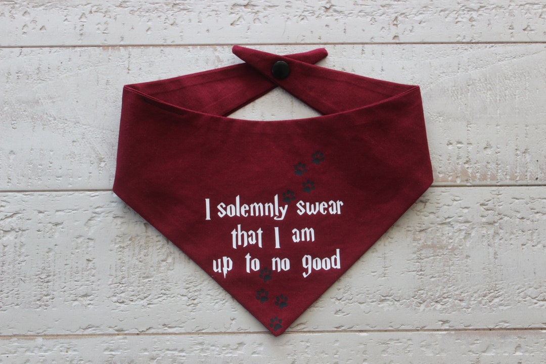 I Solemnly Swear / Marauder's Map / Dog Bandana / Snap Style - Etsy