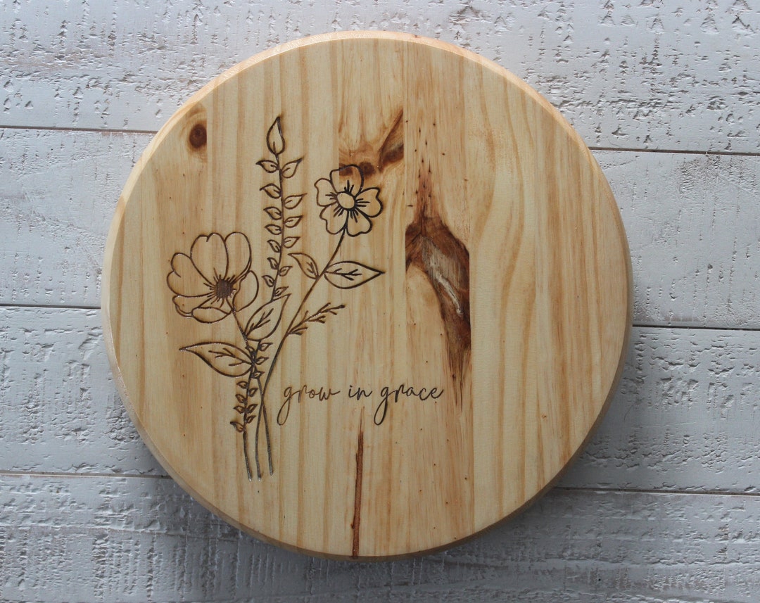 Grow in Grace / Lazy Susan Board - Etsy