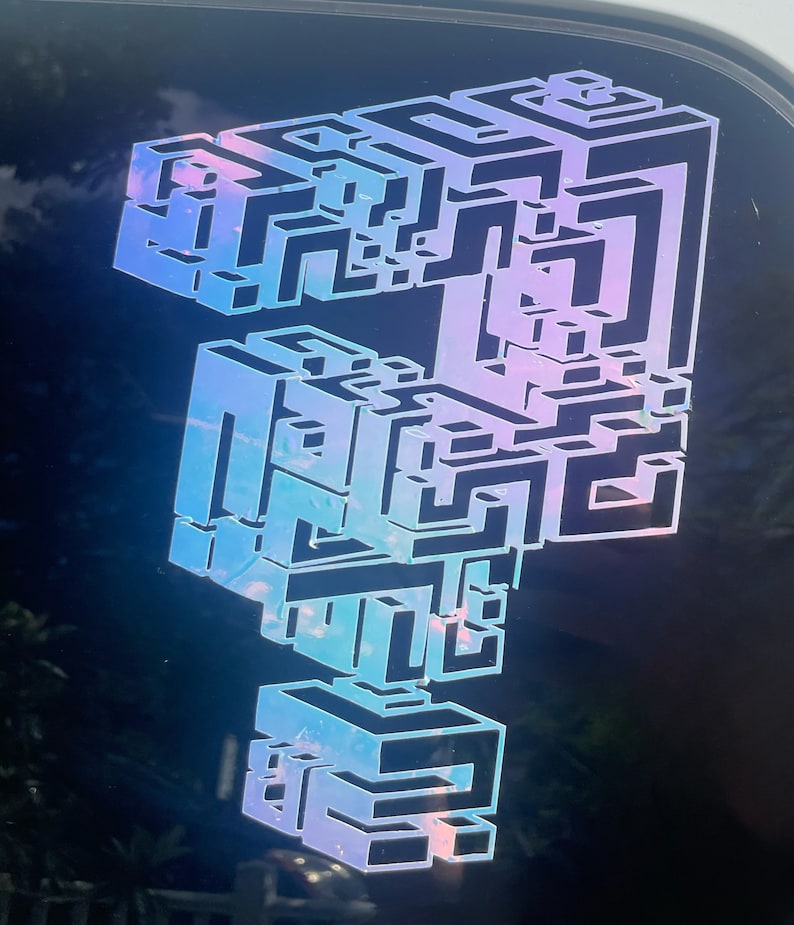 Tipper Question Mark Holographic Vinyl Sticker - Etsy