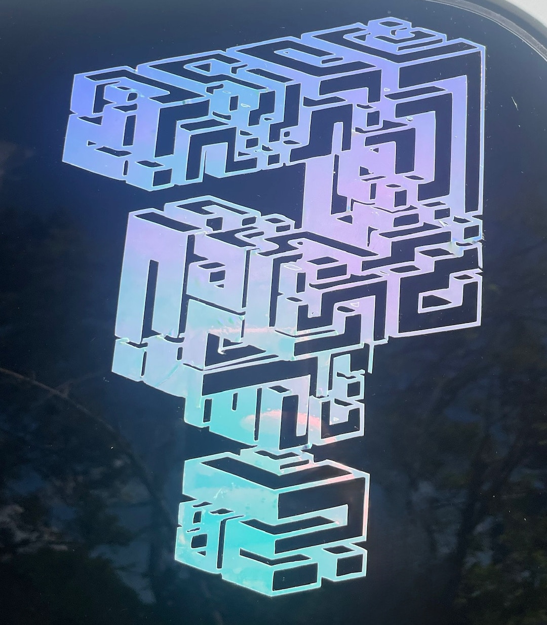 Tipper Question Mark Holographic Vinyl Sticker - Etsy