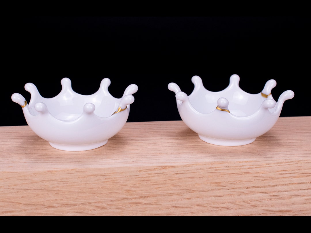 Kintsugi Milk Drop Dish, Repaired Ceramic With 24k Gold, Ring Dish - Etsy