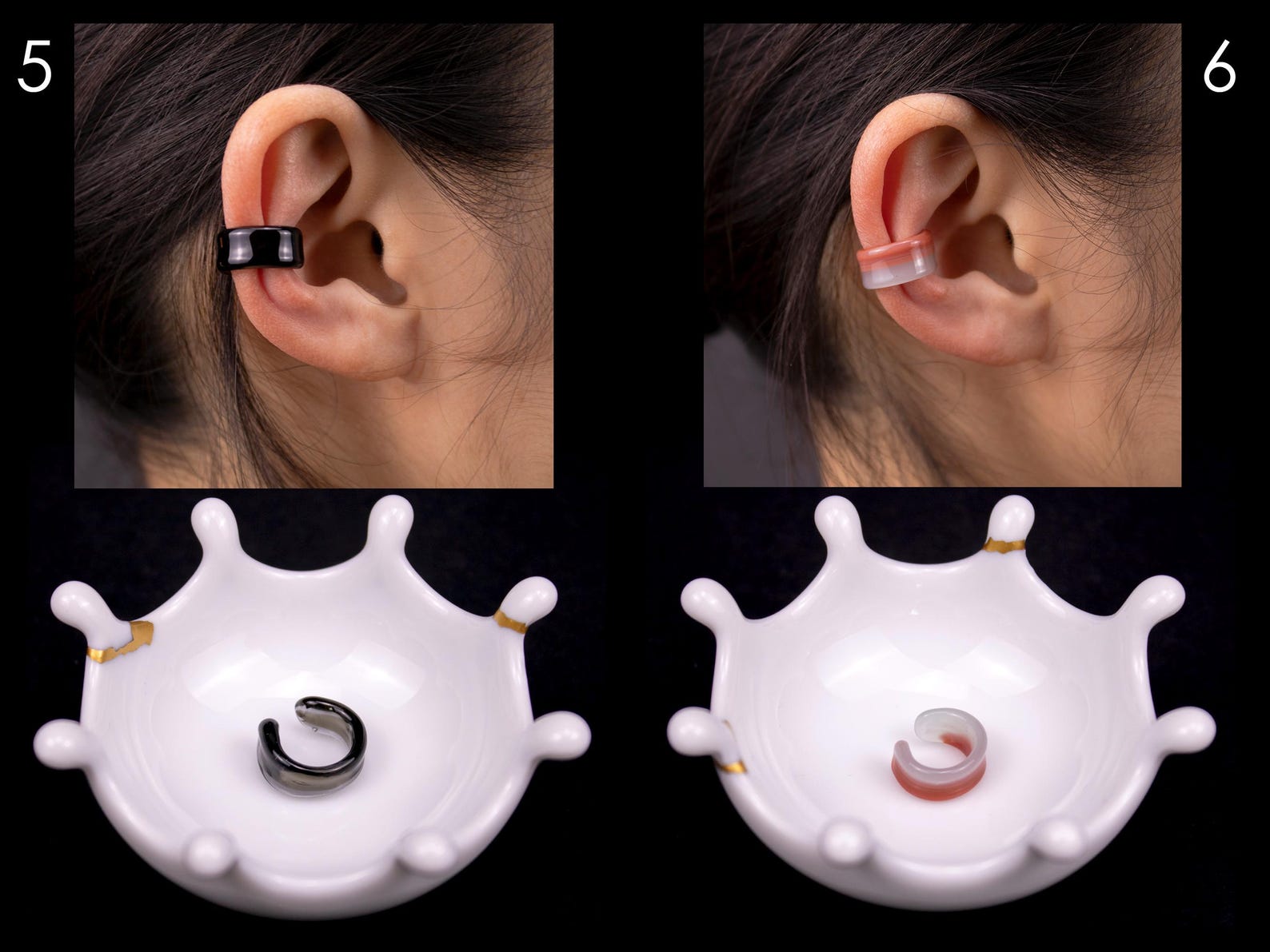 Unique Handmade Glass Ear Cuff Earring イヤーカフ - Etsy
