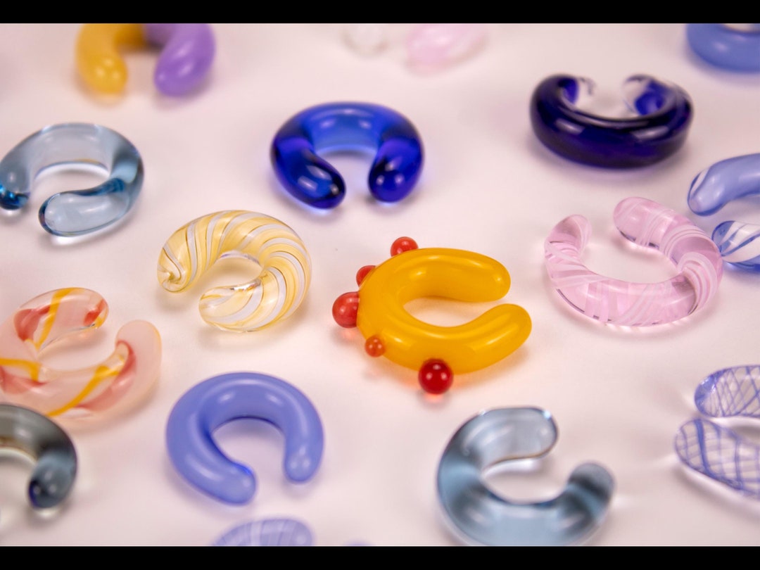 Unique Handmade Glass Ear Cuff Earring イヤーカフ - Etsy