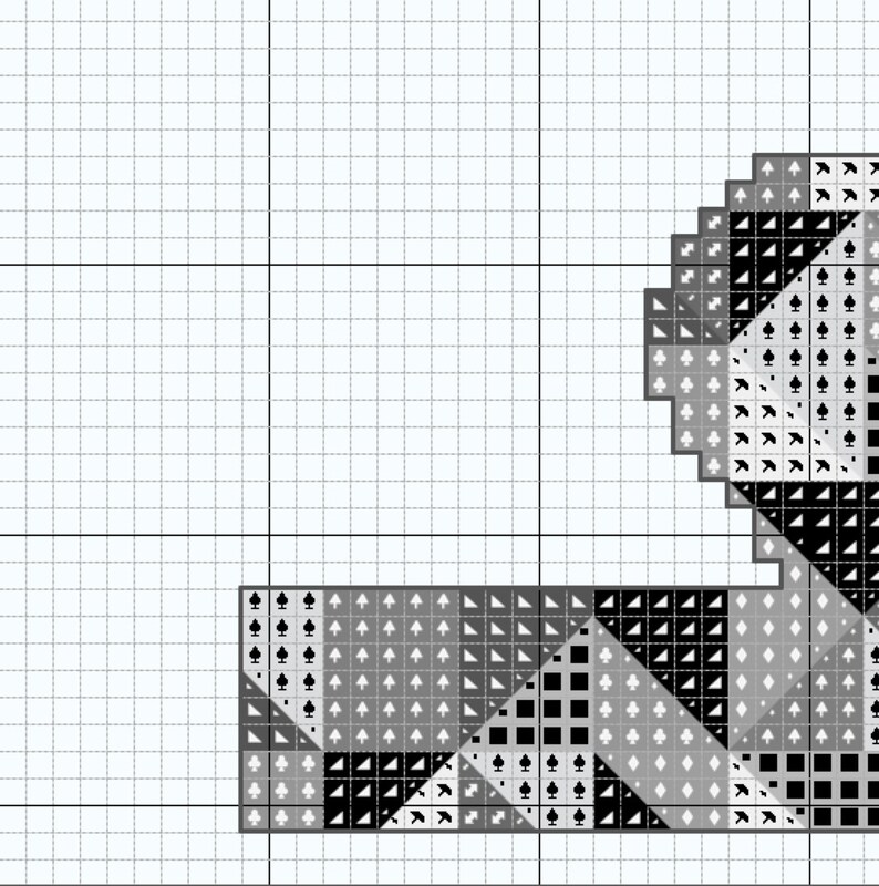 Star Wars Logo Geometric Grayscale Cross Stitch Chart - Etsy