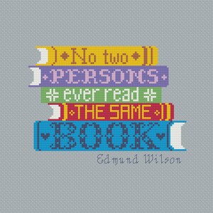 No Two Persons Ever Read the Same Book Quote Cross Stitch PDF Chart - Etsy
