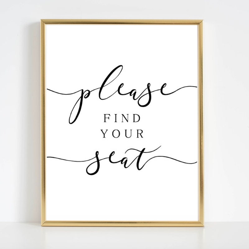 Wedding Find Your Seat Signs - Etsy