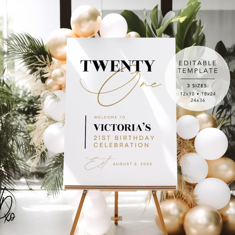 21st Birthday Sign - Etsy