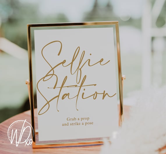 Selfie Station Photo Booth Printable Sign Instant PDFJPEG - Etsy