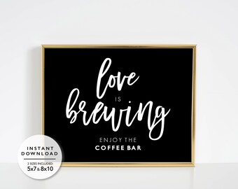 Coffee Wedding Sign | Etsy