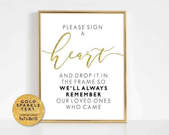 Please Sign A Heart Printable Sign Instant PDF/JPEG - Etsy